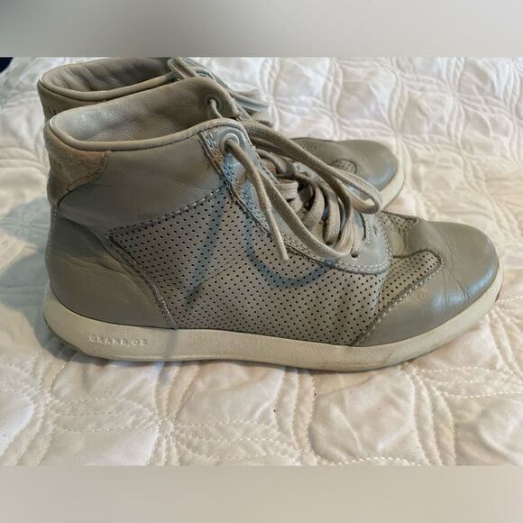 Cole Haan | Shoes | Cole Haan Grand Osgray Leather High Top Sneakers ...